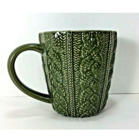 Opalhouse | Kitchen | Set Of 2 Stoneware Green Embossed Mug Coffee ...
